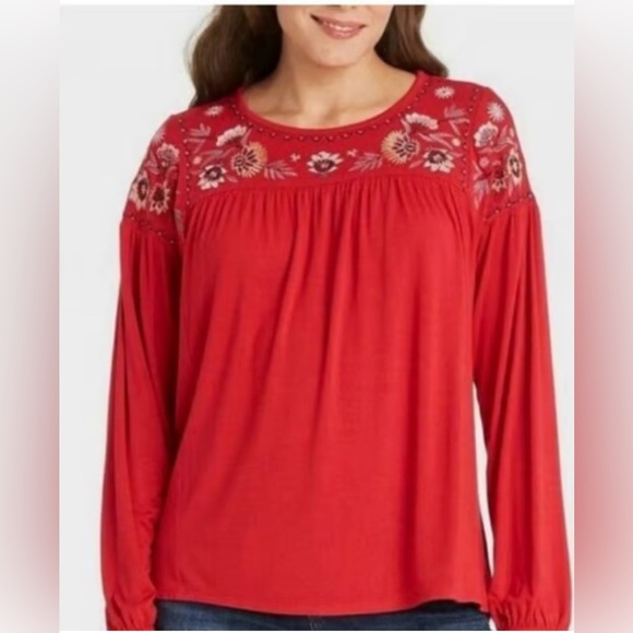 Knox Rose | Tops | Knox Rose Medium Red Top | Poshmark